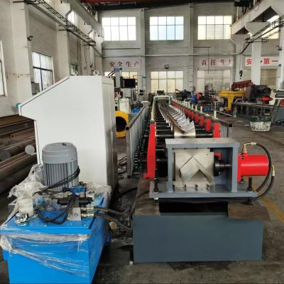 China New Design Aluminum PPGI Galvanized Steel V-style Tile Ridge Capping Valley Gutter Roll Forming Machine for sale