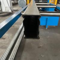 China Automatic Width Adjustable 80-150mm Pallet Racking C Shape Interlock Beam Roll Forming Machine for sale