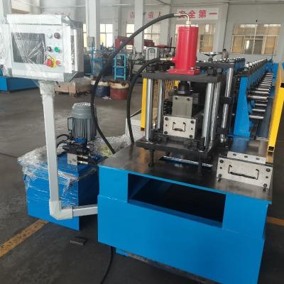 China Automatic Width Adjustable 80-150mm Pallet Racking C Shape Interlock Beam Roll Forming Machine for sale