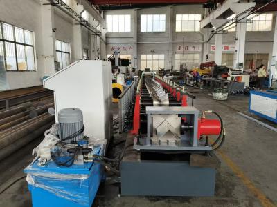 China 0.8-1.0mm Galvanized Steel V Shape Metal Gutter Roll Forming Machine for sale