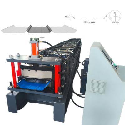 China 0.4-0.8mm Thickness SSR Type Clip Lock 470mm Standing Seam Roll Forming Machine for sale