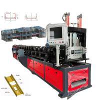 China Light Gauge C U Profile Roll Forming Machine 0.8-2.0mm Thickness 70-300mm Adjustable Size for sale