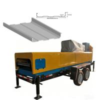 China Portable KR18 Standing Seam Roll Forming Machine 0.4-0.7mm Hydraulic Type On Site for sale