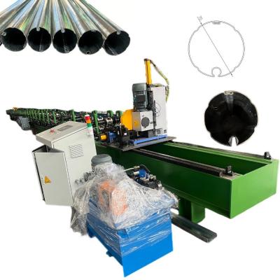 China Galvanized Steel Awning Pipe Roll Forming Machine 0.6-1.5mm Thickness 70mm Diameter for sale