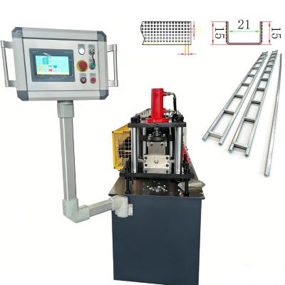 China 0.6-1.2mm Thickness Embossing Bottom 21x15mm Metal U Channel Roll Forming Machine 5.5kw for sale