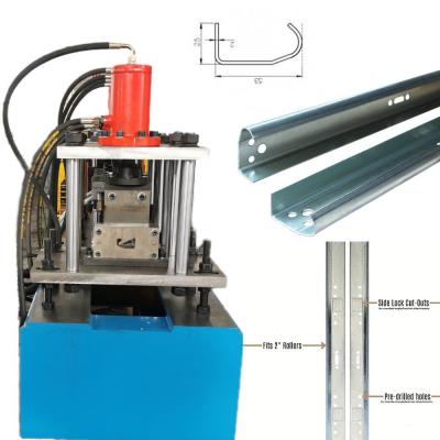 China Galvanized Steel Garage Door Track Roll Forming Machine 2-3 Inch J Vertical Guide Rail for sale