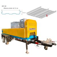 China Portable Trailer Hydraulic KR18 SSR Standing Seam Roll Forming Machine 11 Stations 10-13 m/min for sale