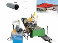 China 70mm Patio Canopies Awning Pipe Roll Forming Machine 0.6-1.5mm Galvanized Steel Servo Fly Saw Cutting for sale