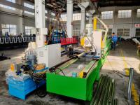China 70mm Patio Canopies Awning Pipe Roll Forming Machine 0.6-1.5mm Galvanized Steel Servo Fly Saw Cutting for sale