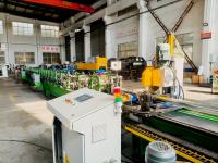China 70mm Patio Canopies Awning Pipe Roll Forming Machine 0.6-1.5mm Galvanized Steel Servo Fly Saw Cutting for sale