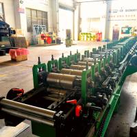 China 70mm Patio Canopies Awning Pipe Roll Forming Machine 0.6-1.5mm Galvanized Steel Servo Fly Saw Cutting for sale