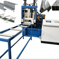 China Automatically 1.5-3.0mm Galvanized Steel 80-300mm Width Adjustable  Perforated CZ Purlin Roll Forming Machine for sale