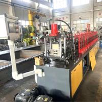 China 0.6-1.2mm Galvanized Steel European Shutter Door Slat Roll Forming Machine with Dual-Purpose Blade 5.5KW for sale