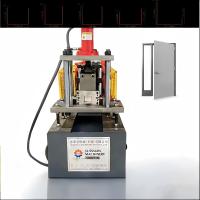 China 1.0-1.5mm Carbon Galvanized Steel C U Profile Door Frame Roll Forming Machine with Punching 7.5KW for sale