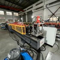 China 1.0-1.5mm Carbon Galvanized Steel C U Profile Door Frame Roll Forming Machine with Punching 7.5KW for sale