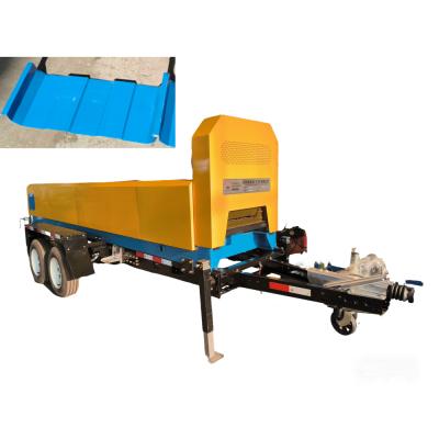 China Mobile KR18 Standing Seam Roll Forming Machine 610mm Feeding Width 7.5kw On-Site Metal Roof Sheet for sale