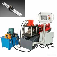 China 0.8-1.2mm Galvanized Steel Omega Hat Din Rail Roll Forming Machine for Electrical Cabinet Cable Tray for sale