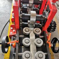 China 0.8-1.2mm Galvanized Steel Omega Hat Din Rail Roll Forming Machine for Electrical Cabinet Cable Tray for sale