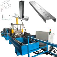 China 0.4-1.2mm Width Adjustable CU Stud And Track Drywall Roll Forming Machine With Fly Punching And Cutting for sale