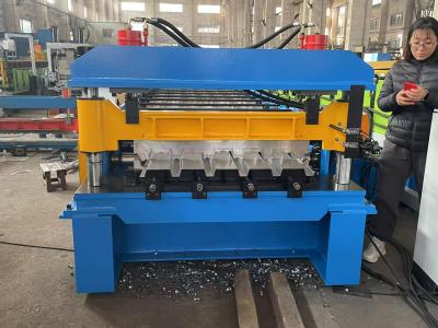 China 0.3-0.8mm Galvanized Steel Roof Panel Roll Forming Machine 22 Stations 12-15m/min for sale