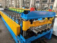 China Galvanized Steel Roof Deck Roll Forming Machine 12m/min 0.3-0.8mm 22 Stations for sale