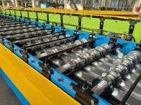 China Galvanized Steel Roof Deck Roll Forming Machine 12m/min 0.3-0.8mm 22 Stations for sale
