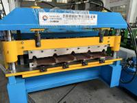 China 0.3-0.8mm Metal Roof and Siding Roll Forming Machine with Chain Drive 76mm Shaft for sale