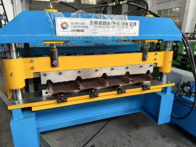 China 0.3-0.8mm Metal Roof and Siding Roll Forming Machine with Chain Drive 76mm Shaft for sale