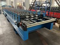 China 0.3-0.8mm Metal Roof and Siding Roll Forming Machine with Chain Drive 76mm Shaft for sale