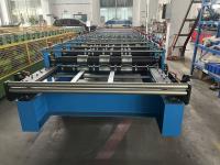 China 0.3-0.8mm Metal Roof and Siding Roll Forming Machine with Chain Drive 76mm Shaft for sale