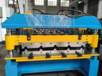 China 0.3-0.8mm Metal Roof and Siding Roll Forming Machine with Chain Drive 76mm Shaft for sale