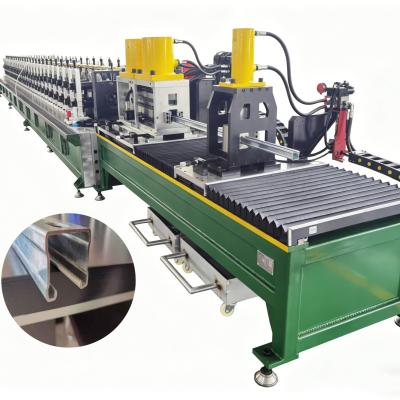 China Solar Strut Channel Roll Forming Machine 1.5-2.5mm Ground Mount PV Stations Flying Punching Cutting 18.5KW for sale