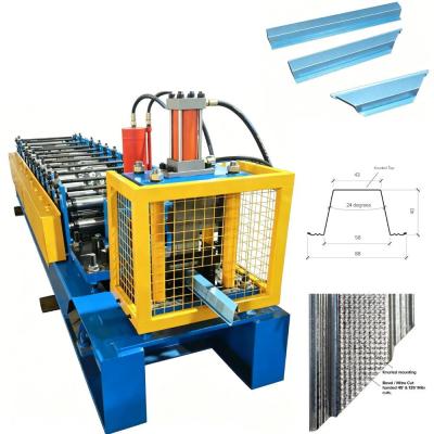 China 0.4mm-0.8mm Textured Surface 40mm Roof Batten Roll Forming Machine with Mitre Cut for sale