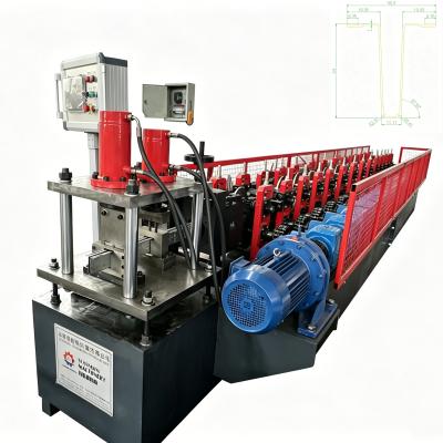 China Residential Commercial Sectional Back Panel Strut Channel Roll Forming Machine Factories Garage Door Reinforcement Mexico for sale