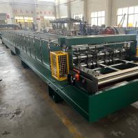 China Mexico With Embossing Ribs 0.6-1.2mm 2.5 Inch Metal Deck Floor Roll Forming Machine Industrial Factory Multi-Story Building for sale
