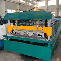 China USA 0.7-1.2mm Thickness Galvanized Steel 2.5 Inches Deck Composite Floor Deck Panel Roll Forming Machine With Embossing Roller For Sales for sale