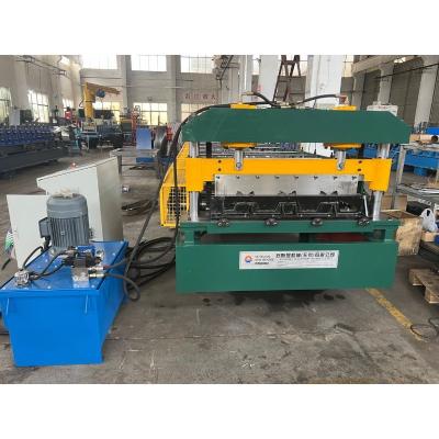 China 18 Gauge To 24 Gauge Galvanized Steel 36'' Coverage Width Losacero 25 Steel Deck Roll Forming Machine Popular in Mexico Market for sale