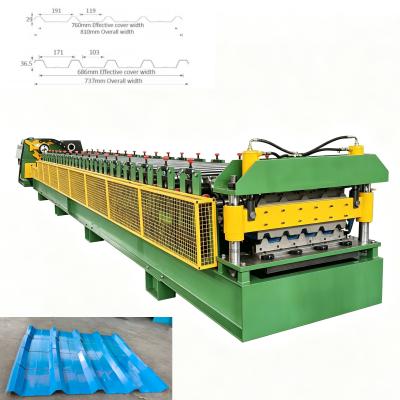 China PPGI Metal Sheets South Africa Double Layer IBR Trapezoidal Roof Roll Forming Machine Warehouse Carport Commercial Building for sale