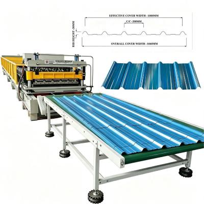 China 0-30 Meters/Minute Trapezoidal Roof Sheet Roll Forming Machine 0.3mm-0.8mm Thickness for sale