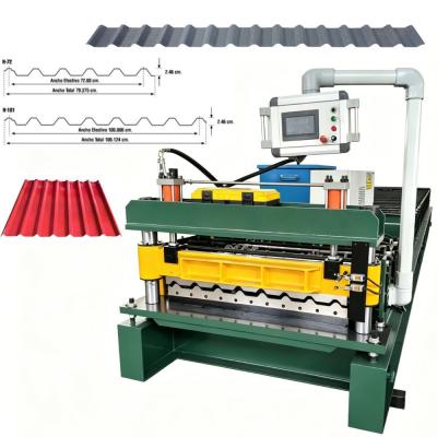 China R72 R101 Trapezoidal Roof Sheet Roll Forming Machine with 0.3mm-0.8mm Thickness for sale