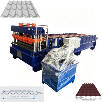 China 0.3-0.8 mm Roofing Sheets Africa Economic Glazed Tile Roll Forming Machine Villa Warehouse Factory Building Roof Panel for sale