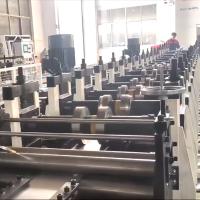 China Hydraulic Punching 1.5-2.5mm GI Stainless Steel Strut Channel Slotted & Unsoltted Uni Solar Structure Channel Roll Forming Machine With Servo Following Cutting For Sale for sale