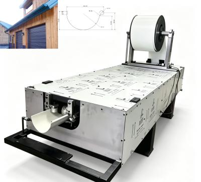 China 0.3-0.7mm Galvanized Steel PPGI Portable Half Round Seamless Gutter Roll Forming Machine Residential Roof Rainwater Drainage for sale