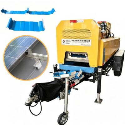 China Portable Trailer Gsoline Type SSR Plus Roof Sheet Roll Forming Machine with 0.3mm-0.8mm Thickness for sale