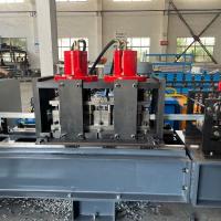 China 1.5-2.5mm Galvanized Coils PV Solar Strut Channel Roll Forming Machine Servo Hydraulic Punching  Solar Mounting Bracket for sale