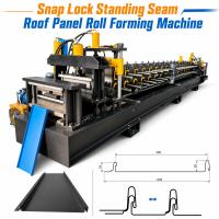 China Auto Width Adjustable 300-530mm Snap Lock Standing Seam Roof Panel Roll Forming Machine Warehouse Factory Building Roof Boltless for sale