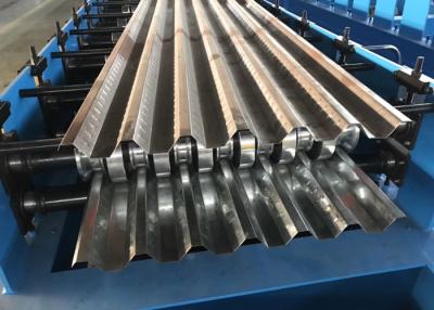 China Automatic Control Metal Floor Deck Roll Forming Machine 0.7-1.2mm Thickness 5000kg Capacity for sale