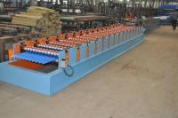China Thin Material Galvanized Steel 0.12-0.3mm Corrugated Roof Sheet Roll Forming Machine 7.5KW for sale