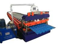 China Metal Roman Tile Roll Forming Machine 0.4-0.8mm Thickness 5-6m/min Roof Panel Making Machine for sale