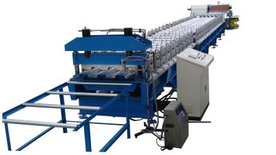 China 28 Stations Fully Automatic Trapezoidal Sheet Floor Deck Making Machine 95mm Shaft 380V for sale